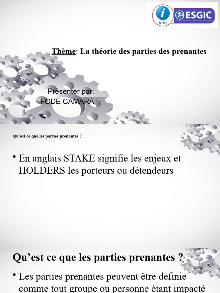 Comprendre la théorie des parties prenantes | PDF | Partie prenante ...