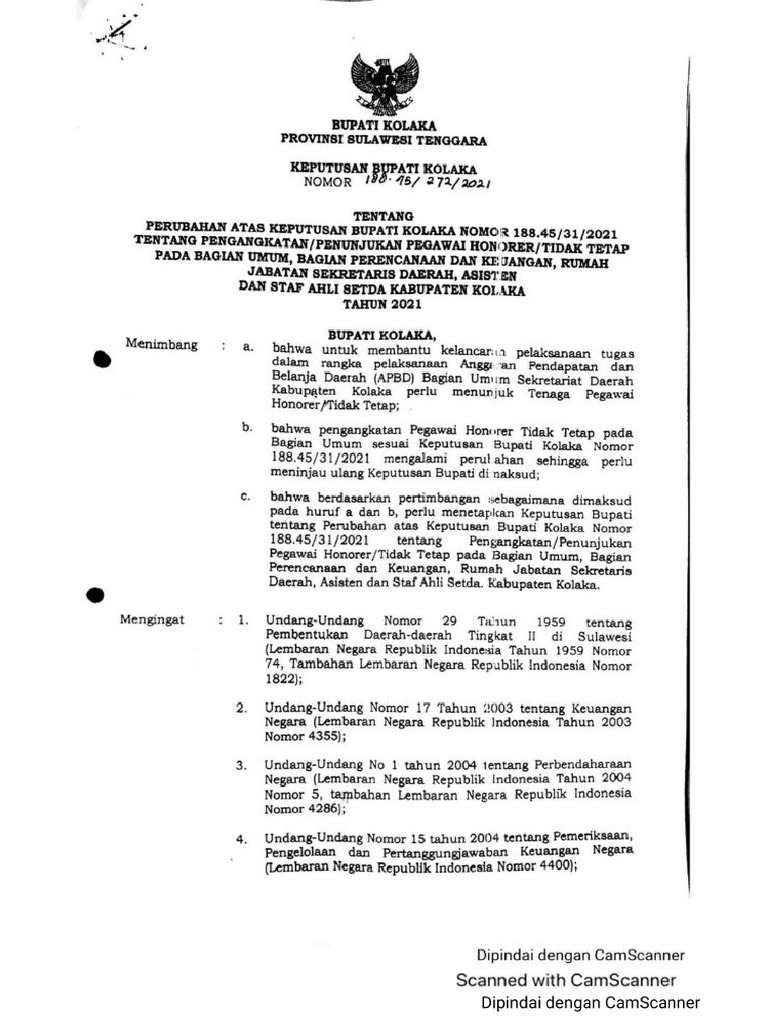 SK Perubahan 2021 Ida | PDF
