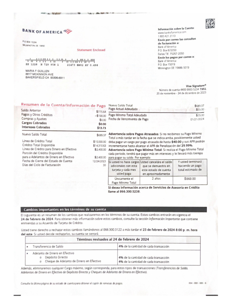 Statement Enclosed | PDF