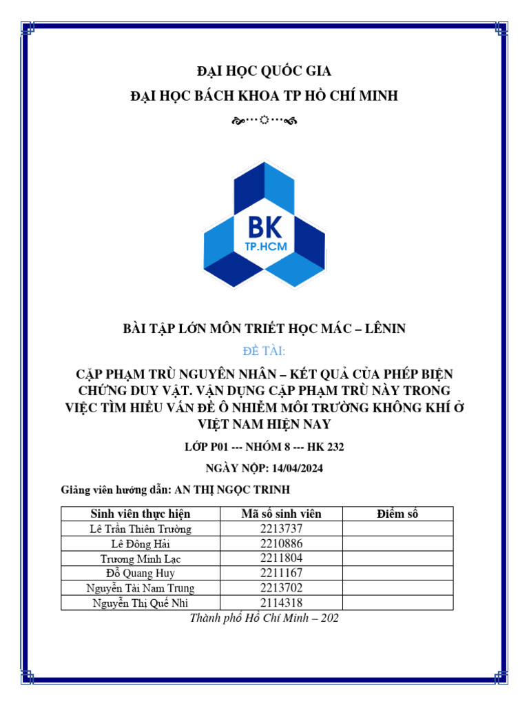 L P Po2 Nhóm 8 BTL THML HK 232 | PDF