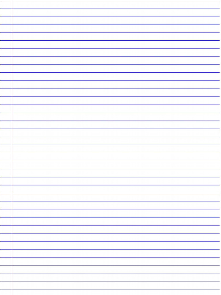 Hoja Con Lineas de Cuaderno 1 | PDF