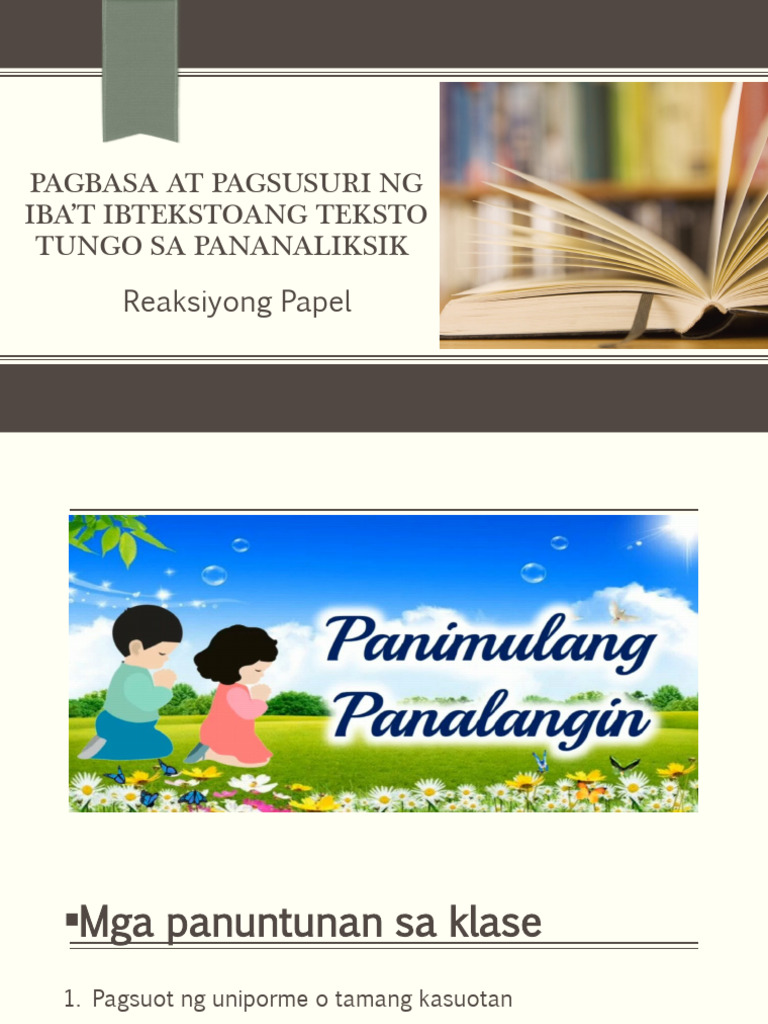 Pagbasa at Pagsusuri Aralin 3 | PDF