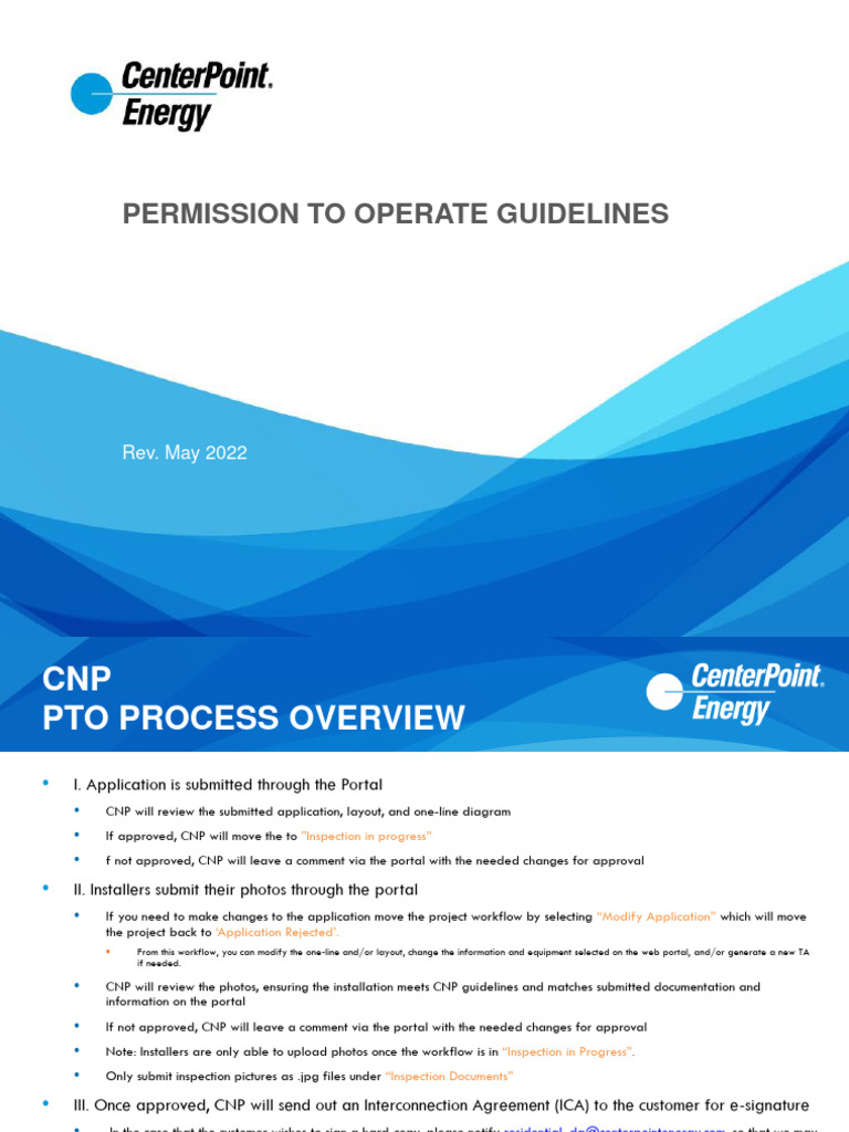 PTO Process Guidelines V1-7 | PDF | Electric Power | Electrical Engineering