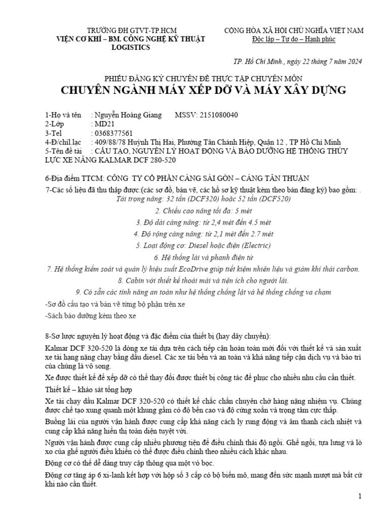 Phieu Dang Ky de Tai TTCM | PDF