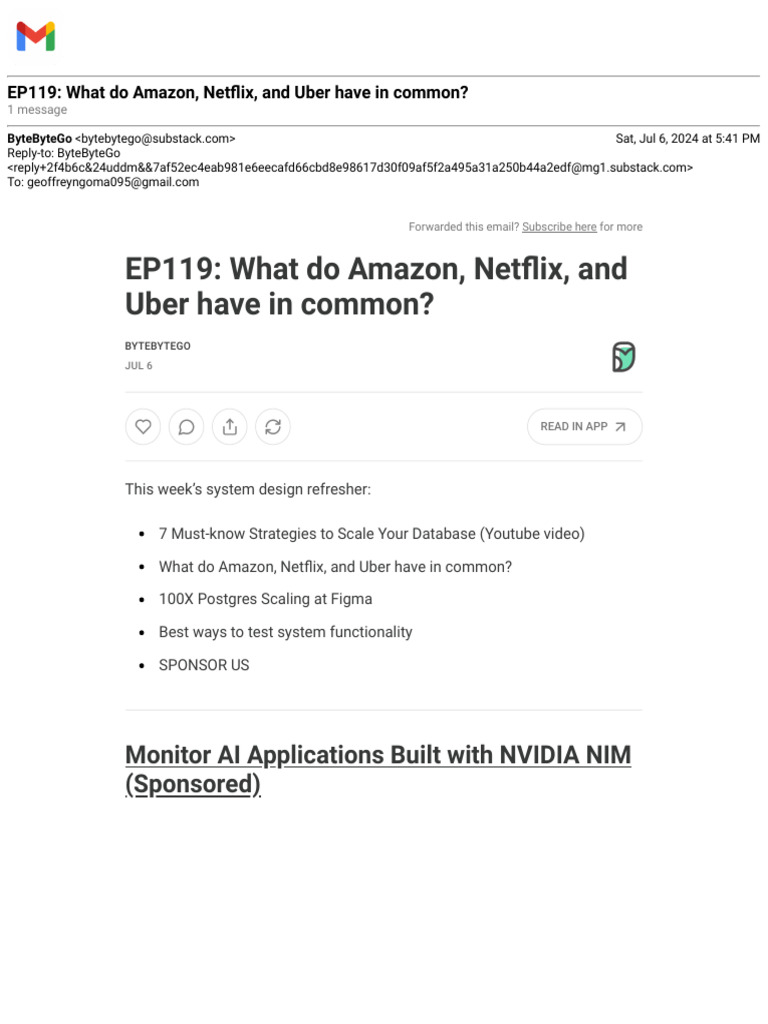 Gmail - EP119 - What Do Amazon, Netflix, and Uber Have in Common | PDF ...