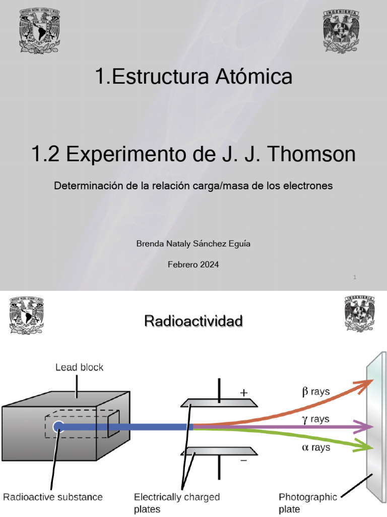 Experimento de Thomson y Electrones | PDF | Electrón | Física atómica