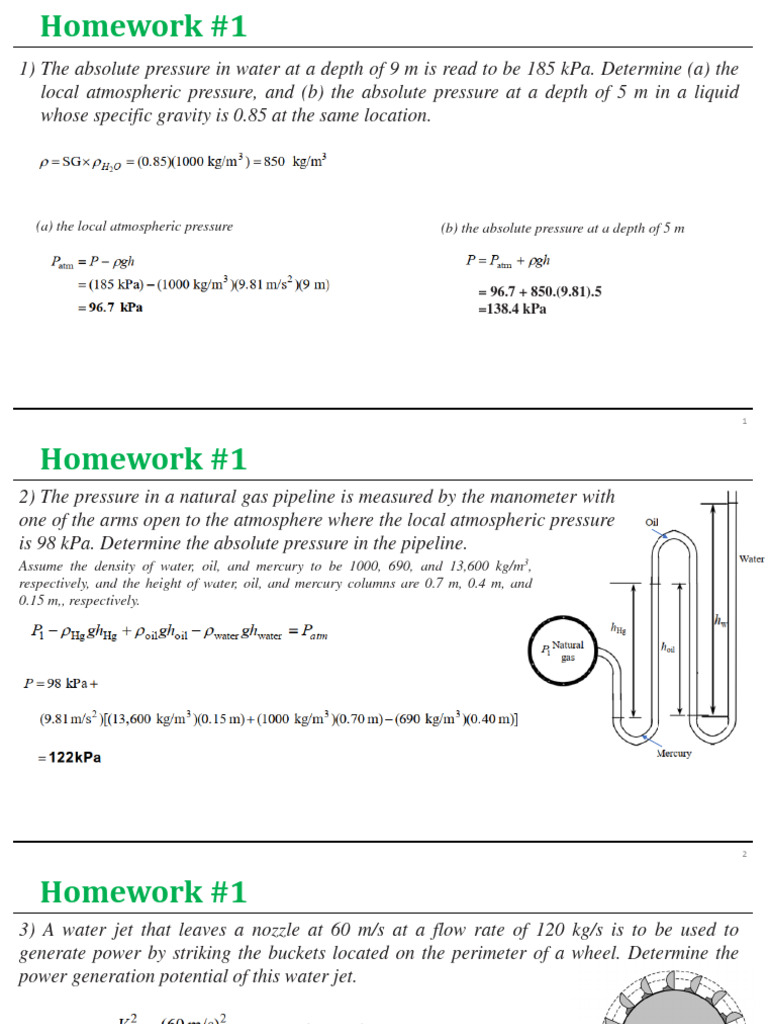 Solutions HW 01 Energy | PDF