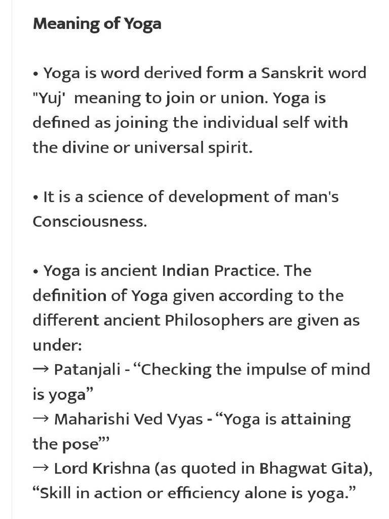 Class 11 Chapter-3 Yoga Physical Education | PDF