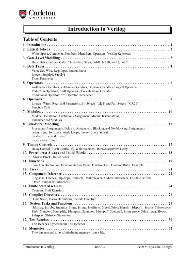 Verilog | PDF | Hardware Description Language | Parameter (Computer ... Verilog | PDF | Hardware Description Language | Parameter (Computer ...