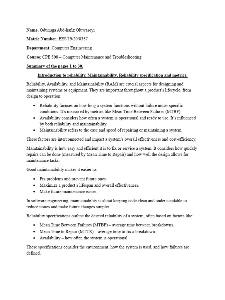 CPE 508 Assignment | PDF | Personal Computers | Computer Hardware