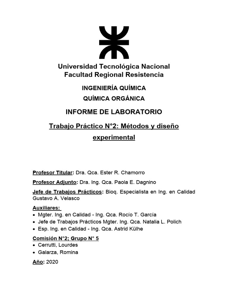 Solvólisis del Cloruro de Terc-Butilo | PDF | Sustrato (Química ...