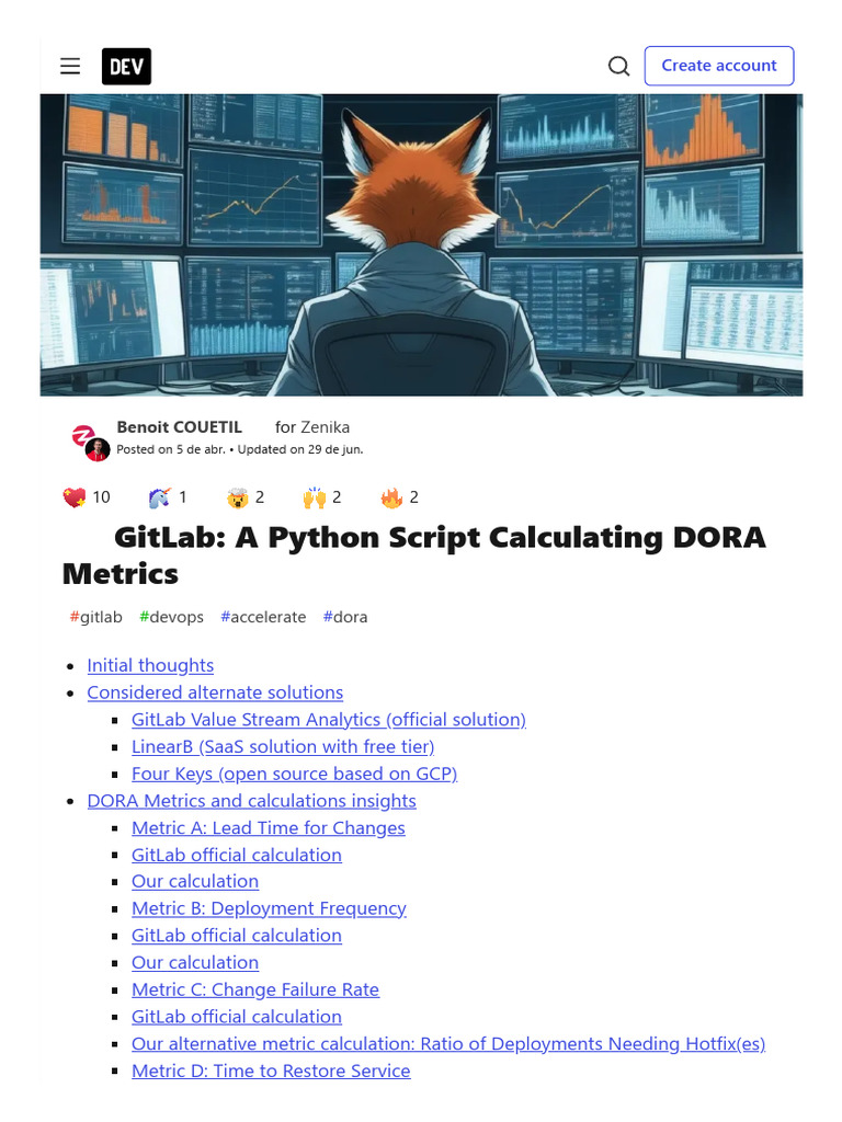 ? GitLab - A Python Script Calculating DORA Metrics - DEV Community ... ? GitLab - A Python Script Calculating DORA Metrics - DEV Community ...