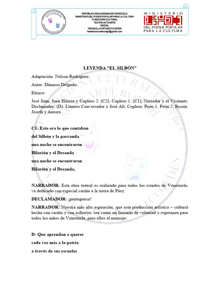 Leyenda El Silbon | PDF