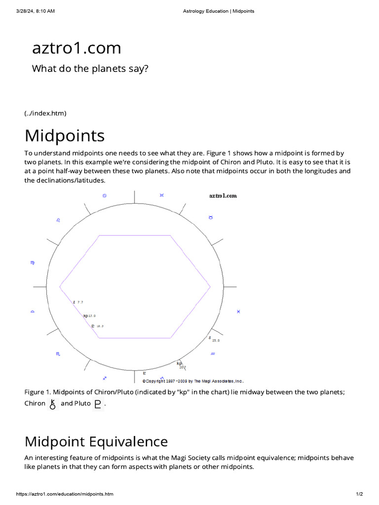 Understanding Astrology Midpoints | PDF | Planets | Planets In Astrology
