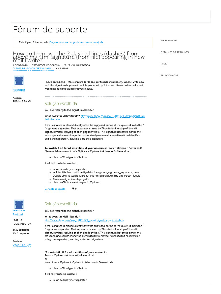 How Do I Remove The 2 Dashed Lines Dashes From Above My Html Signature From File Appearing