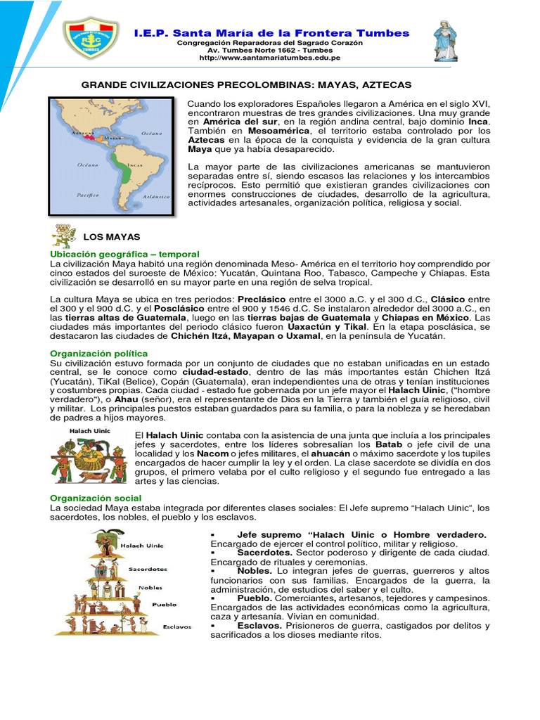 MAYAS Y AZTECA | PDF | Civilización maya