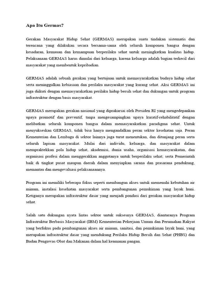 Apa Itu Germas | PDF