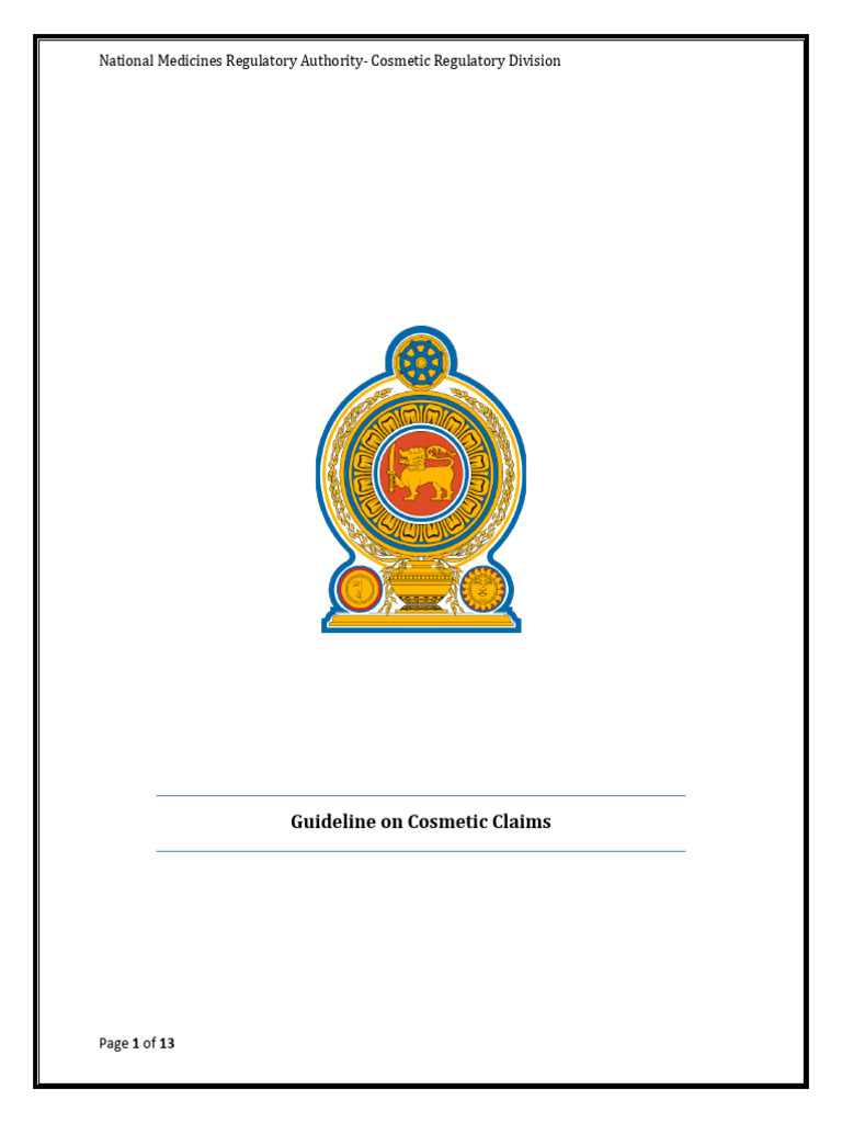 Guidelines for Cosmetic Claims Assessment | PDF | Cosmetics | Experiment