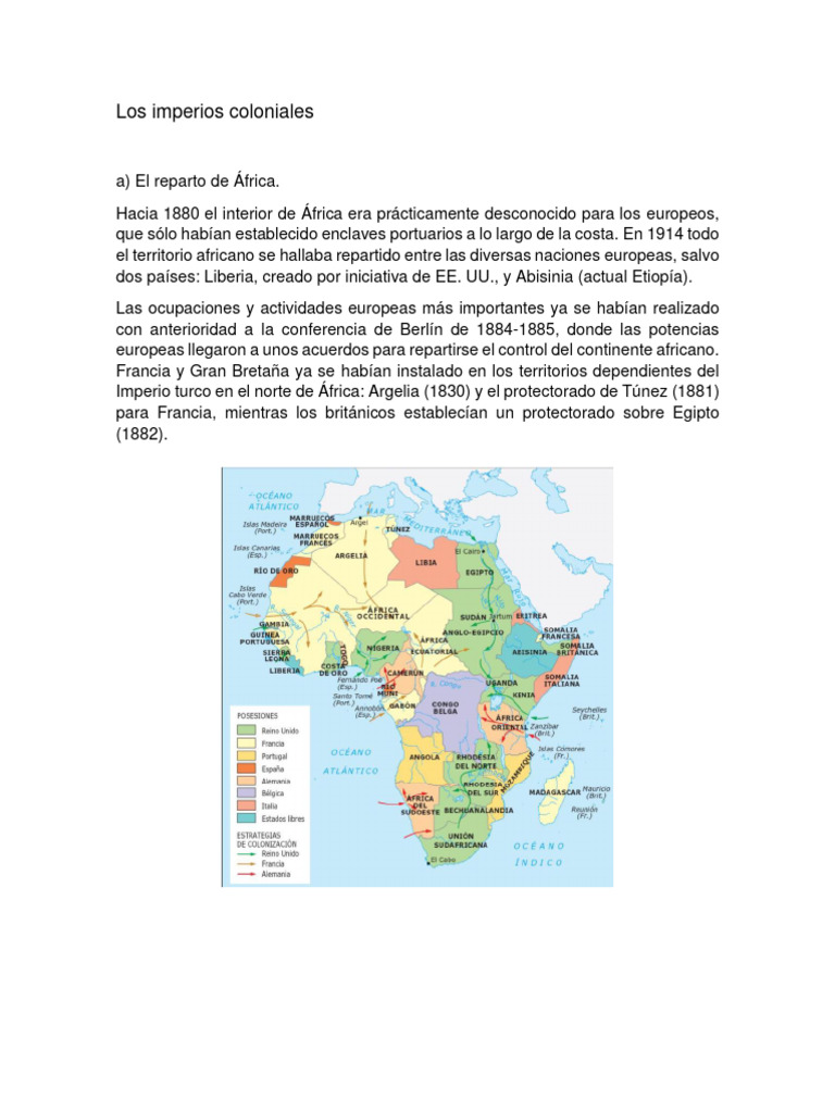 Reparto Colonial de África y Asia | PDF | África | Colonialismo
