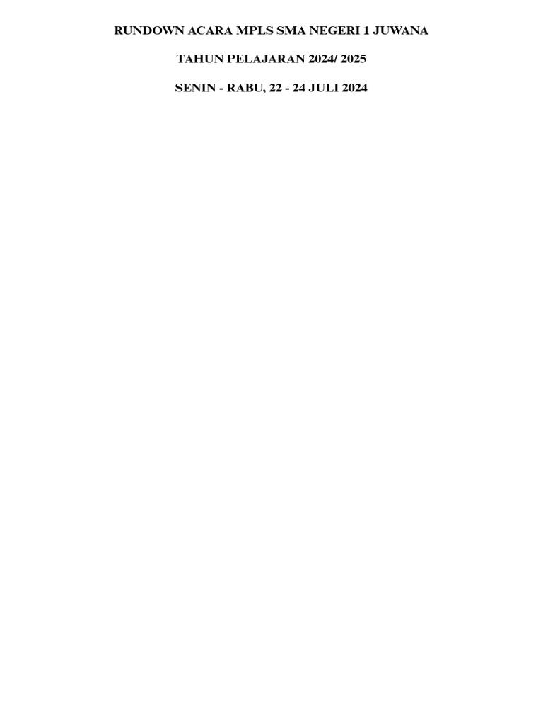 RUNDOWN ACARA MPLS 2024.docx - 20240719 - 124310 - 0000 | PDF