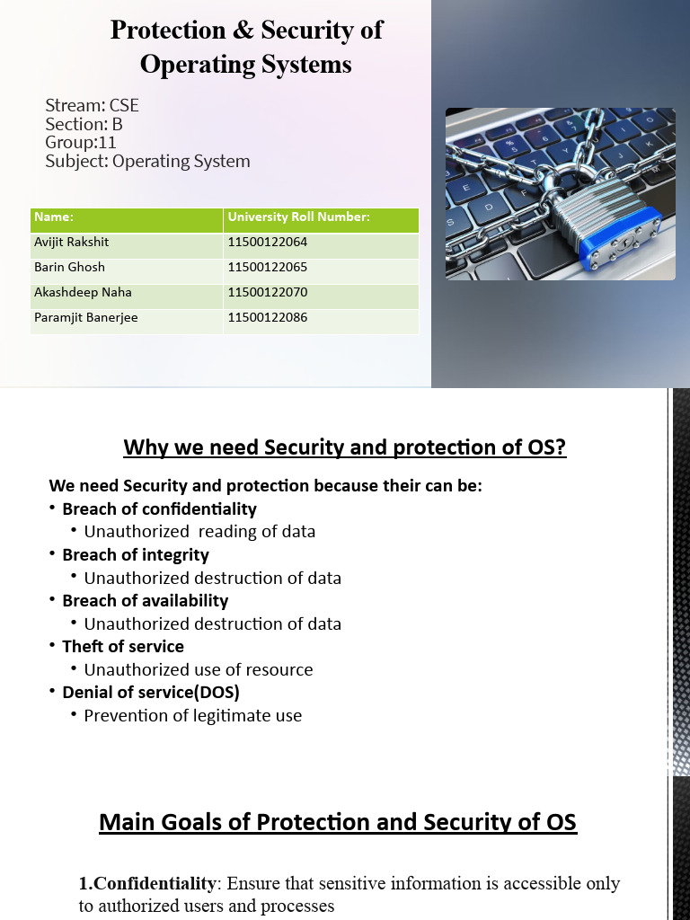 Protection & Security of Operating Systems | PDF | Information Security | Malware