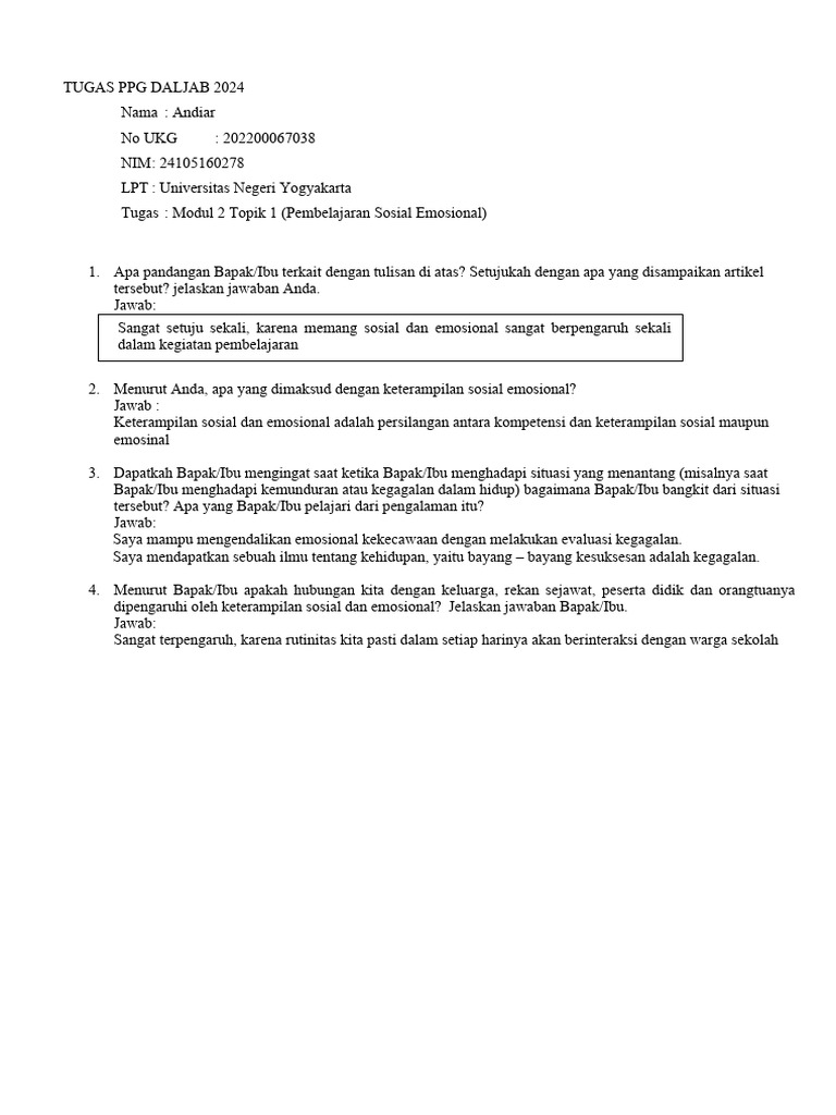 Jawab Tugas Modul 2 | PDF