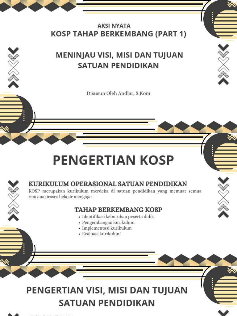 Aksi Nyata Meninjau Visi, Misi Dan Tujuan Satuan Pendidikan | PDF