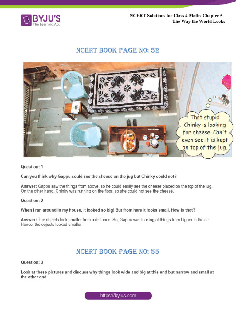 Ncert Book Page No: 52: Ncert Solutions For Class 4 Maths Chapter 5 ...