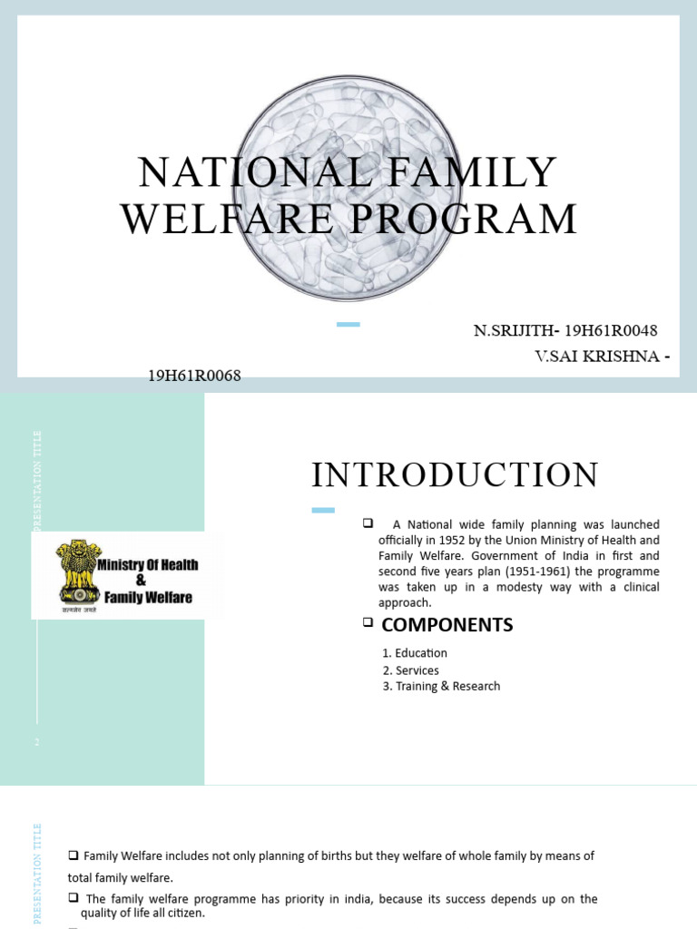 National Family Welfare Program | PDF | Welfare | Social Programs
