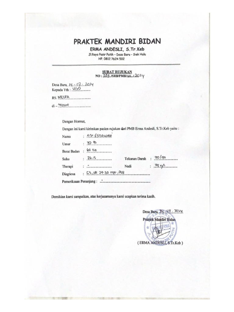 Praktek Mandiri Bidan | PDF