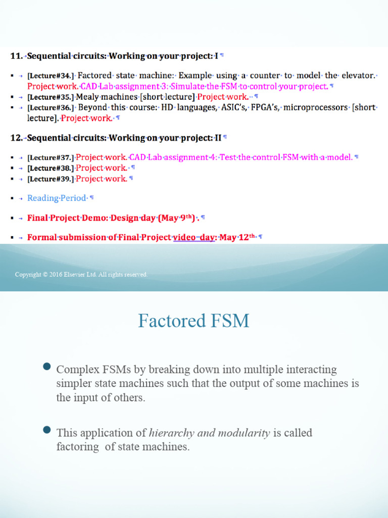 Factored State Machines Mealy Machines M | PDF | All Rights Reserved ...