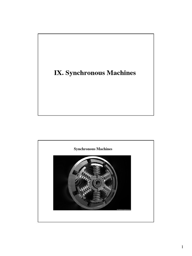 Synchronous Machines Overview and Function | PDF | Electric Generator ...