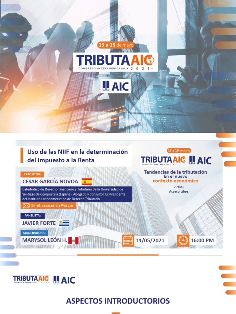 Congreso Interamericano Tributa Aic 2021 Base Imponible Ir Cesar Garcia Novoa | PDF ...