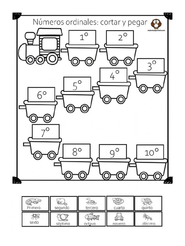 Tren De Numeros Ordinales Pdf