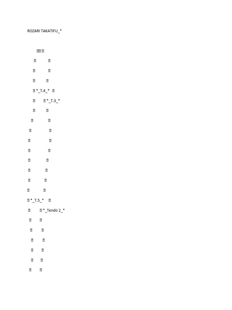 Rozari Takatifu | PDF