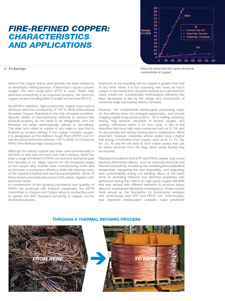 Fire Refined Copper Characteristics and Applications - 2014 | PDF ...