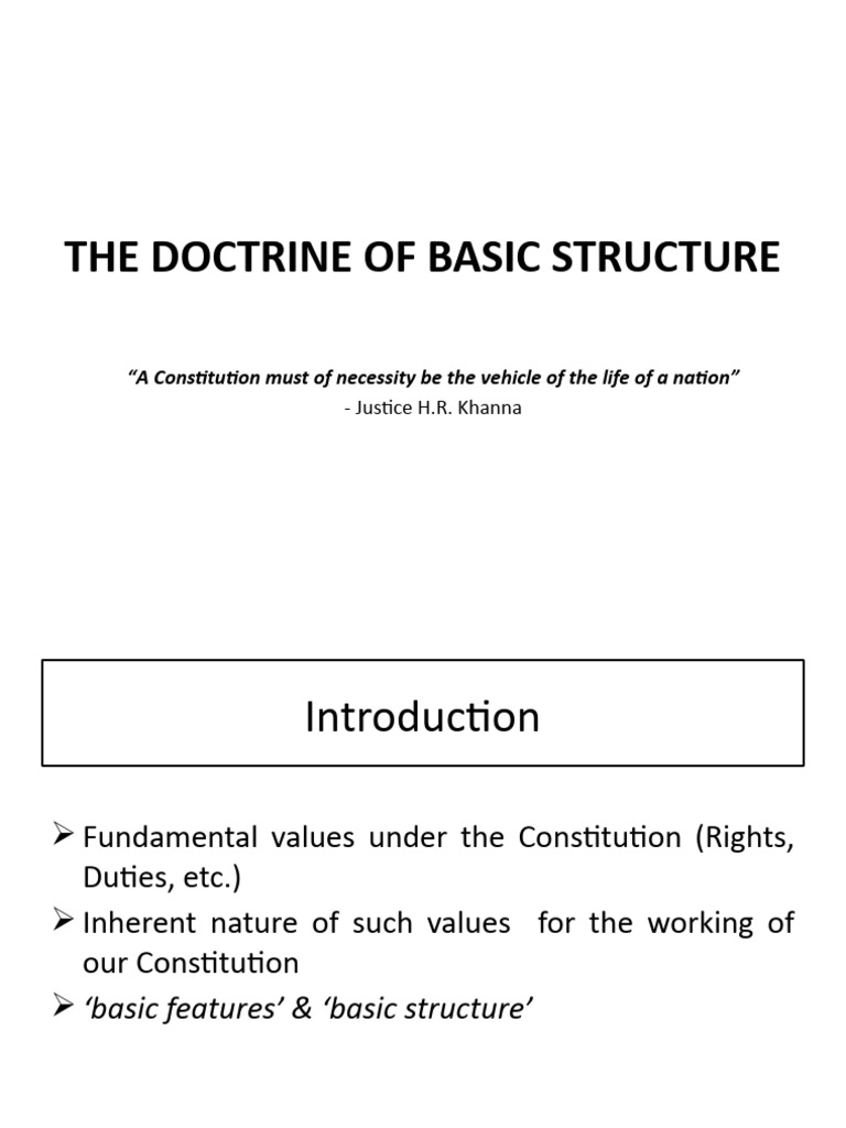 The Doctrine of Basic Structure | PDF | Political Charters | Government