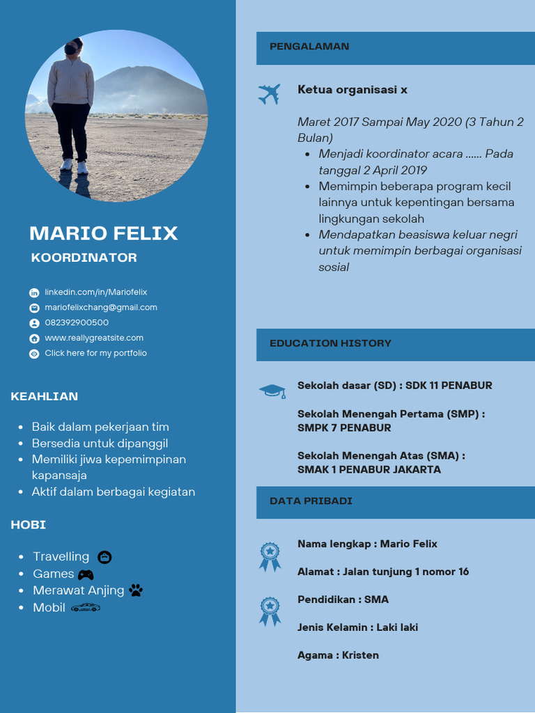 Lamaran Kerja Mario Felix sebagai Sekretaris | PDF