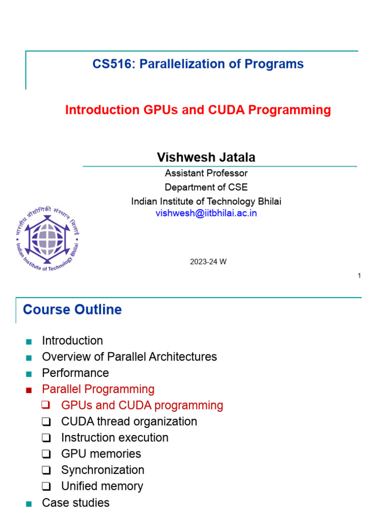 04 IntroductionGPUsCUDA | PDF | Graphics Processing Unit | Parallel Computing