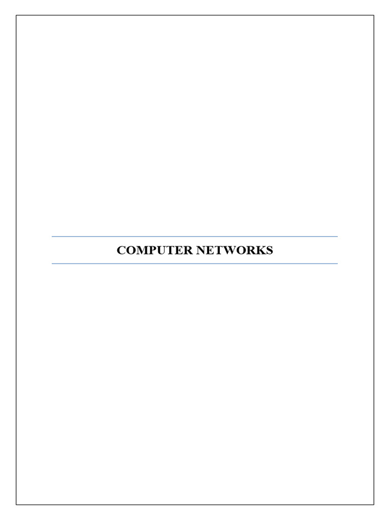Unit 1 | PDF | Computer Network | Osi Model