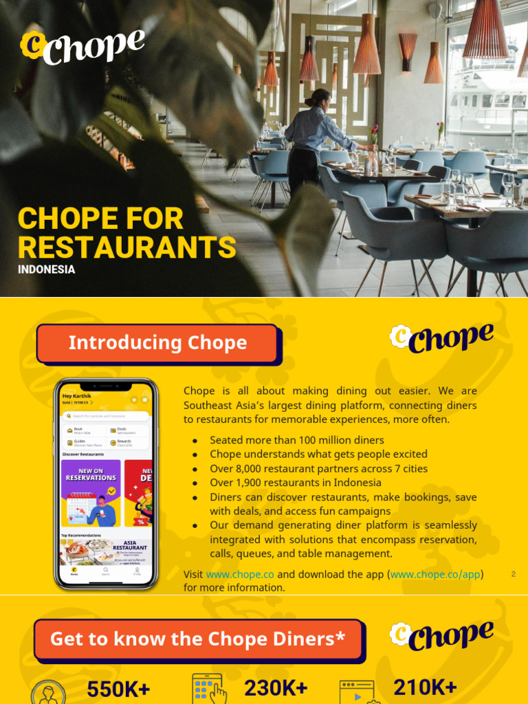 Chope Proposal MASTER DECK V2.0 | PDF | Mobile App | Websites