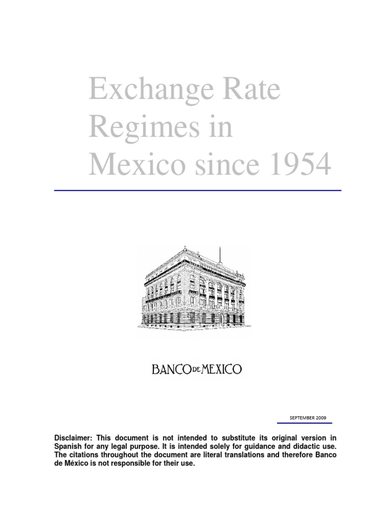 Mexico's Exchange Rate Regimes Since 1954 | PDF | Exchange Rate ...