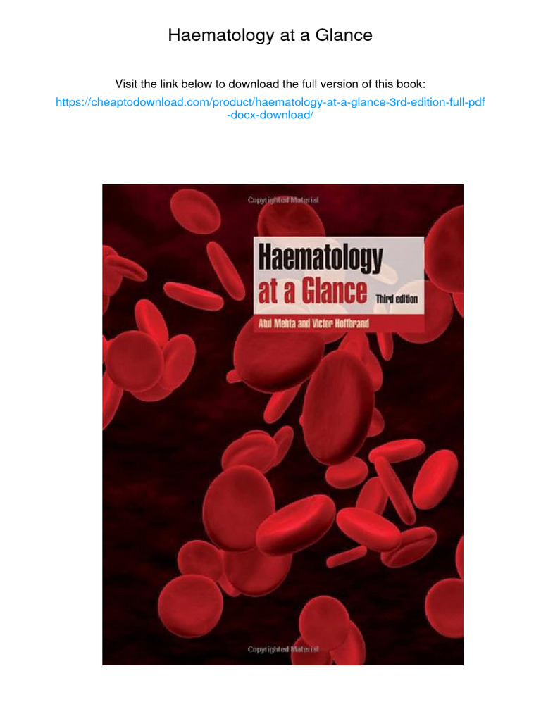 Haematology at A Glance. 3rd Edition. | PDF