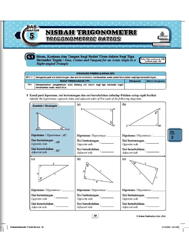 Bab 5 - Nisbah Trigonometri | PDF