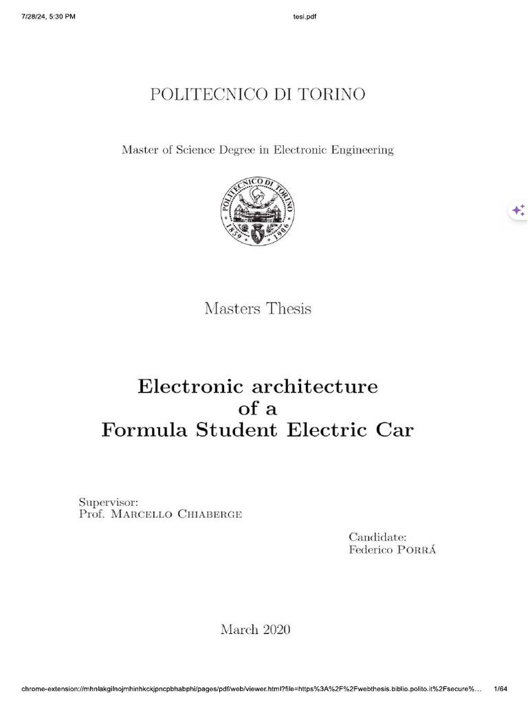 Formula Student Electrical System Design | PDF