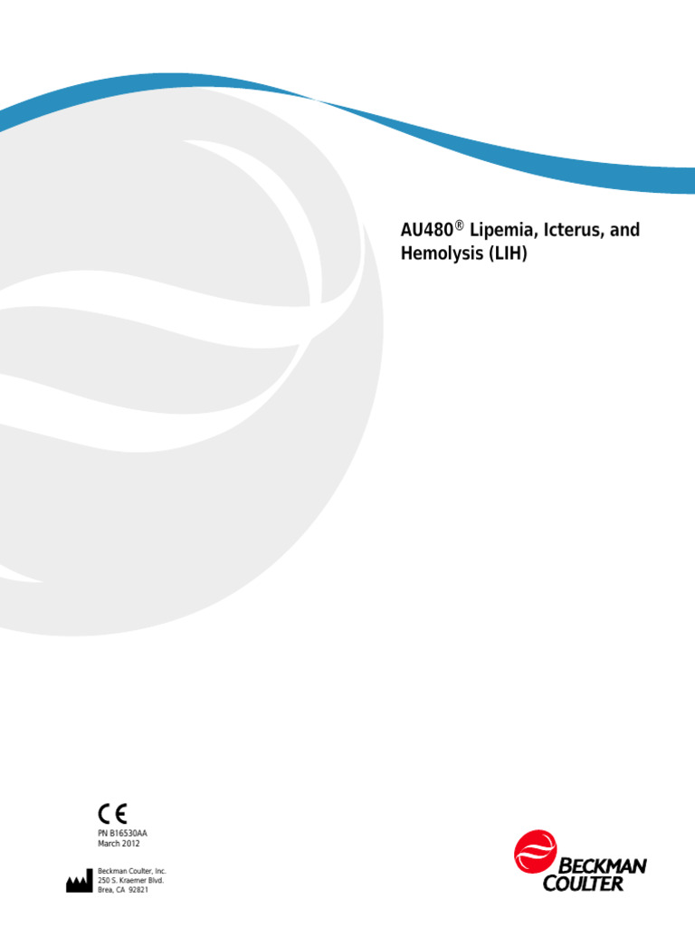 AU480 LIH - B16530AA From EDMS | PDF | Medical Specialties | Clinical ...