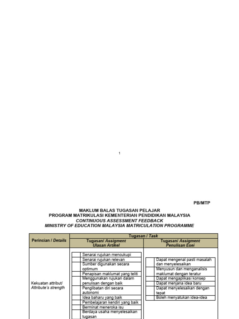 Borang JST Ekonomi | PDF