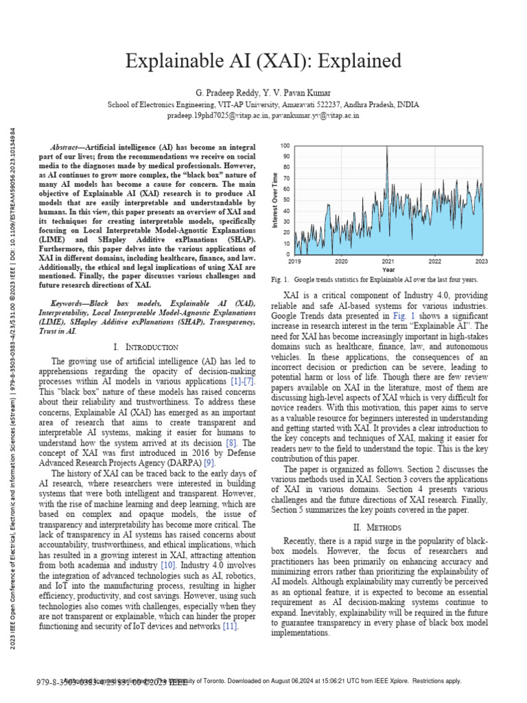 Explainable AI XAI Explained | PDF | Artificial Intelligence | Intelligence (AI) & Semantics
