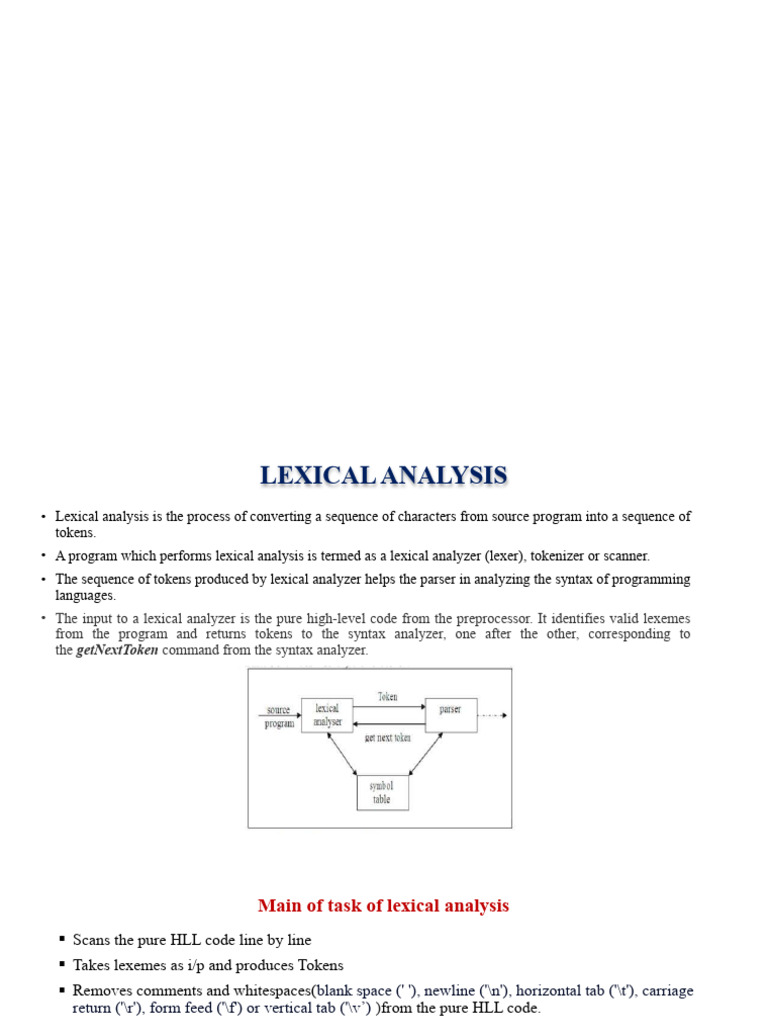 Lexical Analysis | PDF | Parsing | Software Engineering