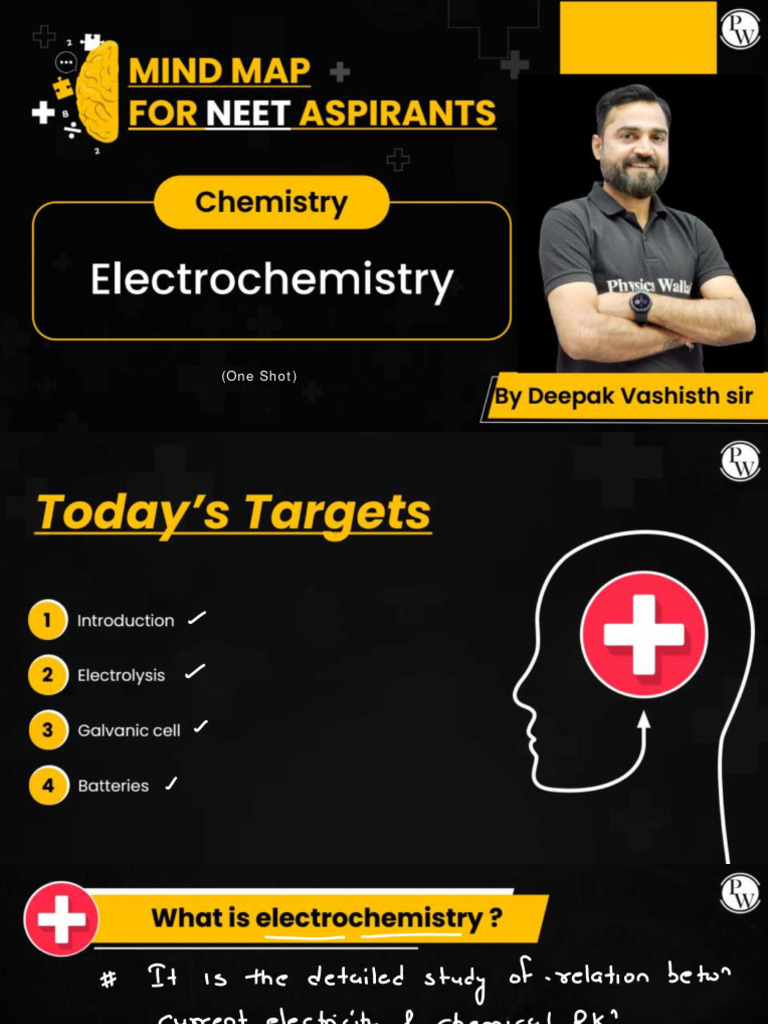 Electrochemistry (One Shot) - Class Notes - NEET Mind Map | PDF